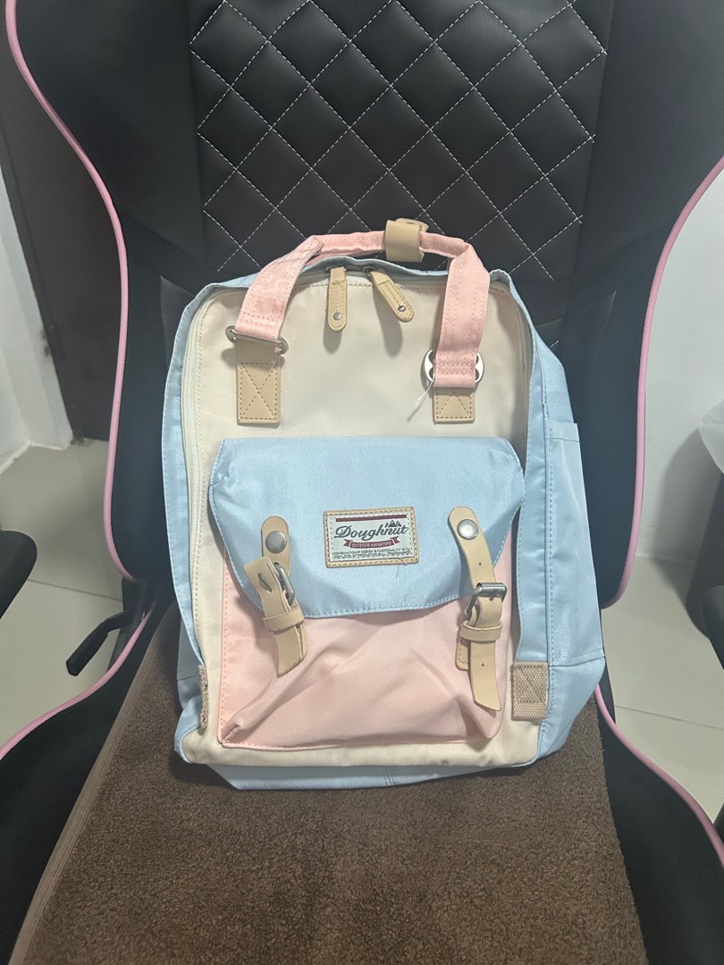 Doughnut Backpack Cream x Beige x Sakura, Women's Fashion, Bags ...