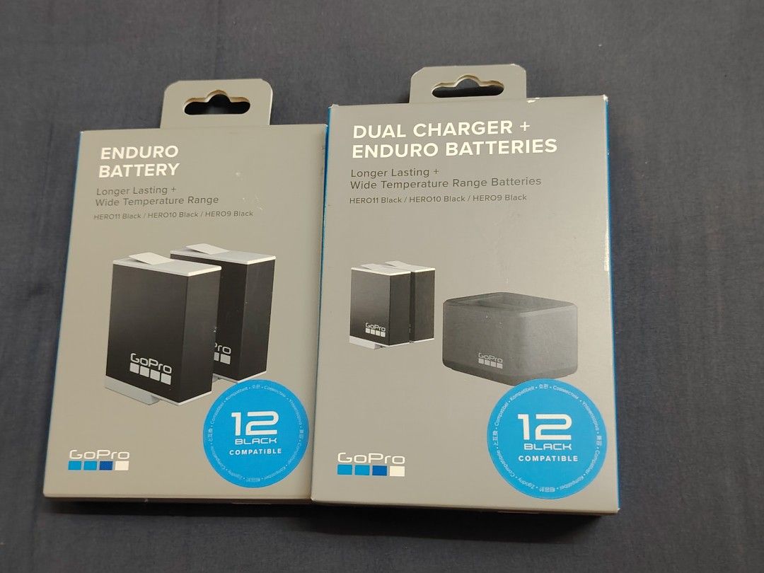 ENDURO BATTERY & DUAL CHARGER + BATTERIES For Go Pro Hero 9 - Hero 12 ...