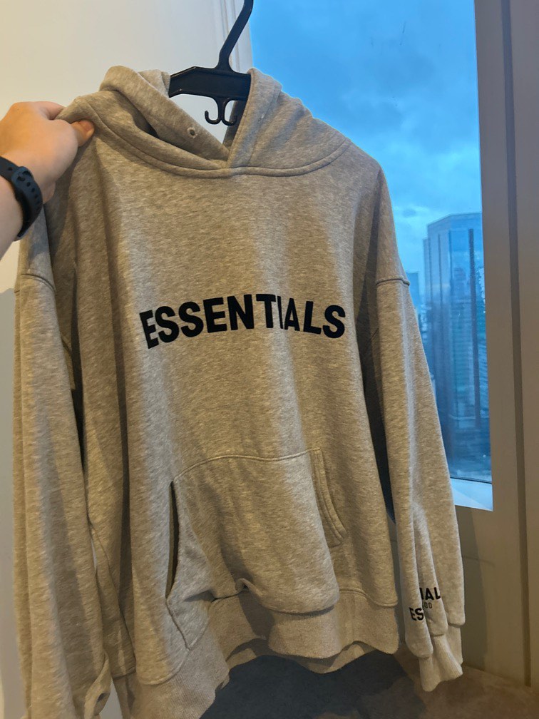 Essentials Hooide, Men's Fashion, Tops & Sets, Hoodies on Carousell