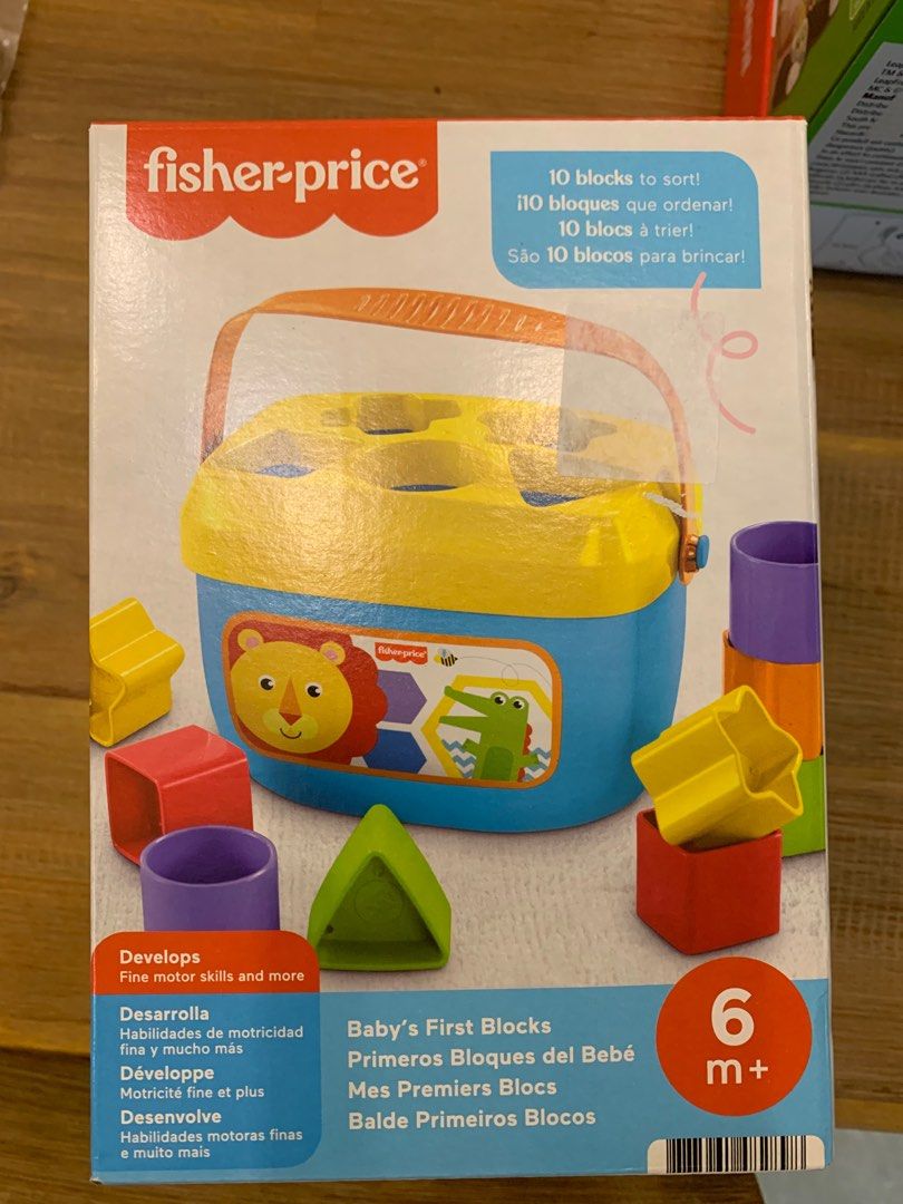 Fisher Price Baby's First Blocks, Set Of 10 Blocks For Classic Stacking ...