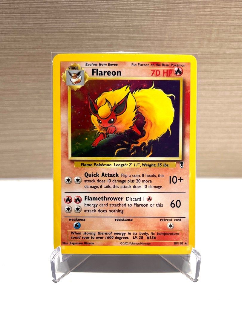 Flareon 10/110 Legendary Collection Holo Rare Vintage Pokemon Card ...