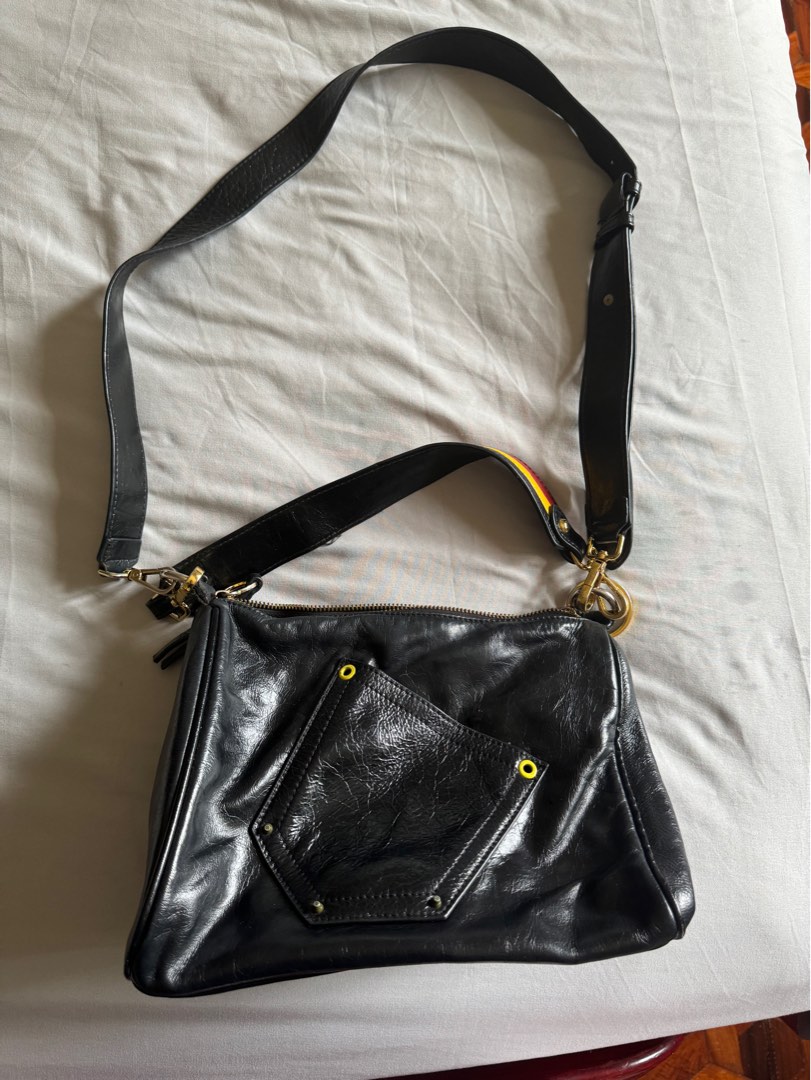 Genuine leather speedy 2 way bag, Women's Fashion, Bags & Wallets ...