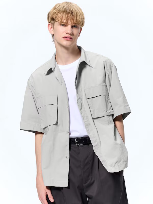 GU Japan 3D Pockets Utility Buttondown Polo, Men's Fashion, Tops & Sets ...