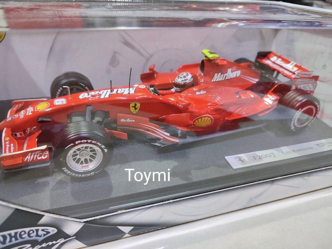 Hot Wheels F1 1/18 Ferrari F2007 2007 Kimi Raikkonen World Champion Marlboro Formula 1, Hobbies ...