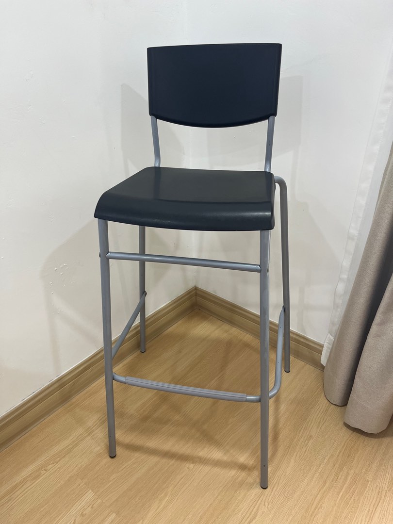 IKEA STIG Bar stool with backrest, Furniture & Home Living, Furniture ...
