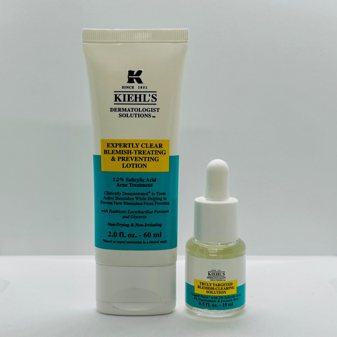 BUNDLE: Kiehl’s Truly Targeted Acne-Clearing Invisible Liquid Pimple ...
