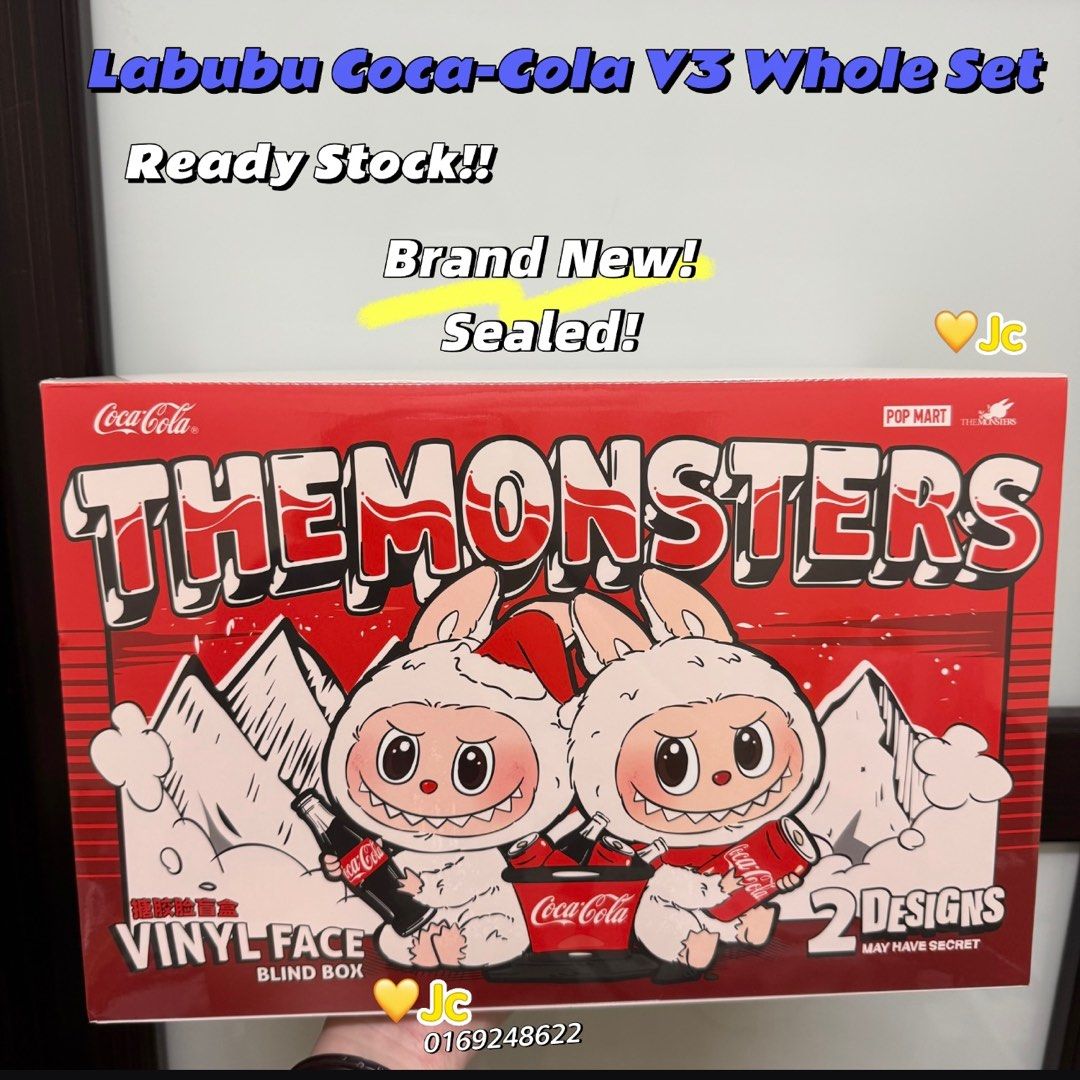 Last Box! Labubu Coca-Cola Coke Plushie Pendant Whole Set Ready Stock ...