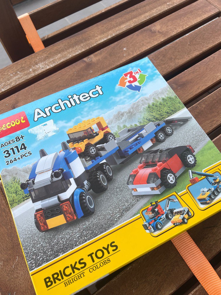 Lego Brick Toys DECOOL 3114 City Architect 3 in 1 Vehicle Transporter ...