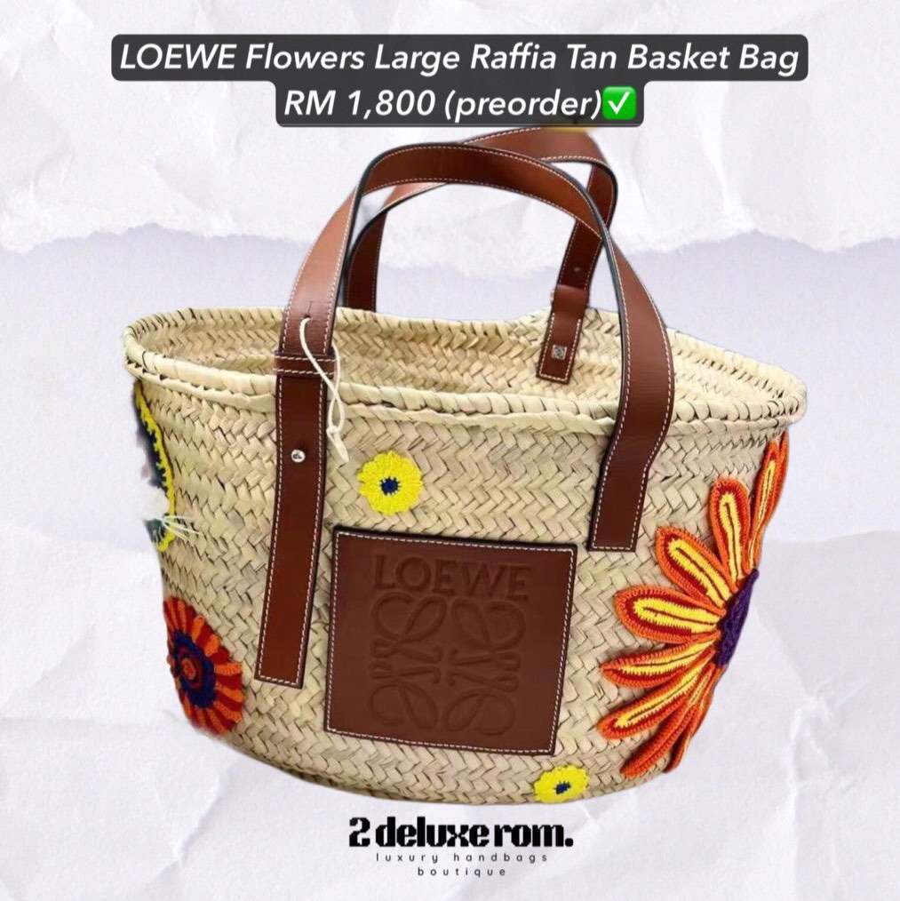LOEWE Flowers Large Raffia Tan Basket Bag | FIXED PRICE, Luxury, Bags ...