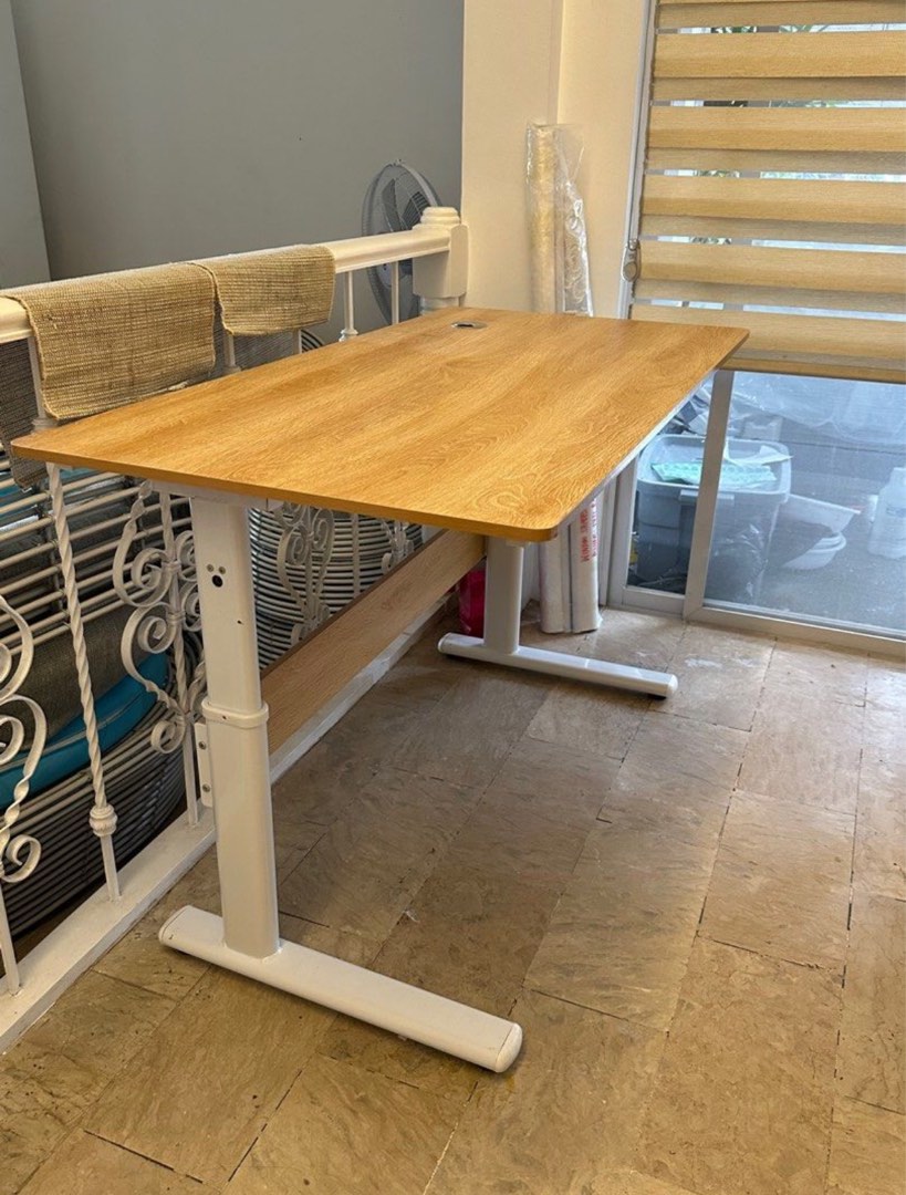 Manual adjustable table, Furniture & Home Living, Office Furniture ...