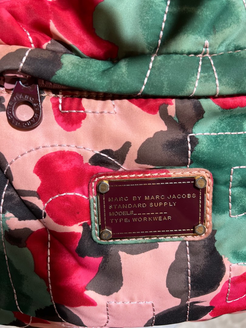 Marc Jacobs Jerrie Rose Floral Nylon Knapsack, Luxury, Bags & Wallets on Carousell