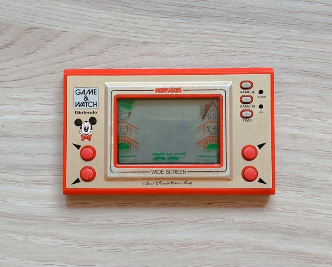 Nintendo Game&Watch Mickey Mouse Wide Screen 1981, Video Gaming, Video ...