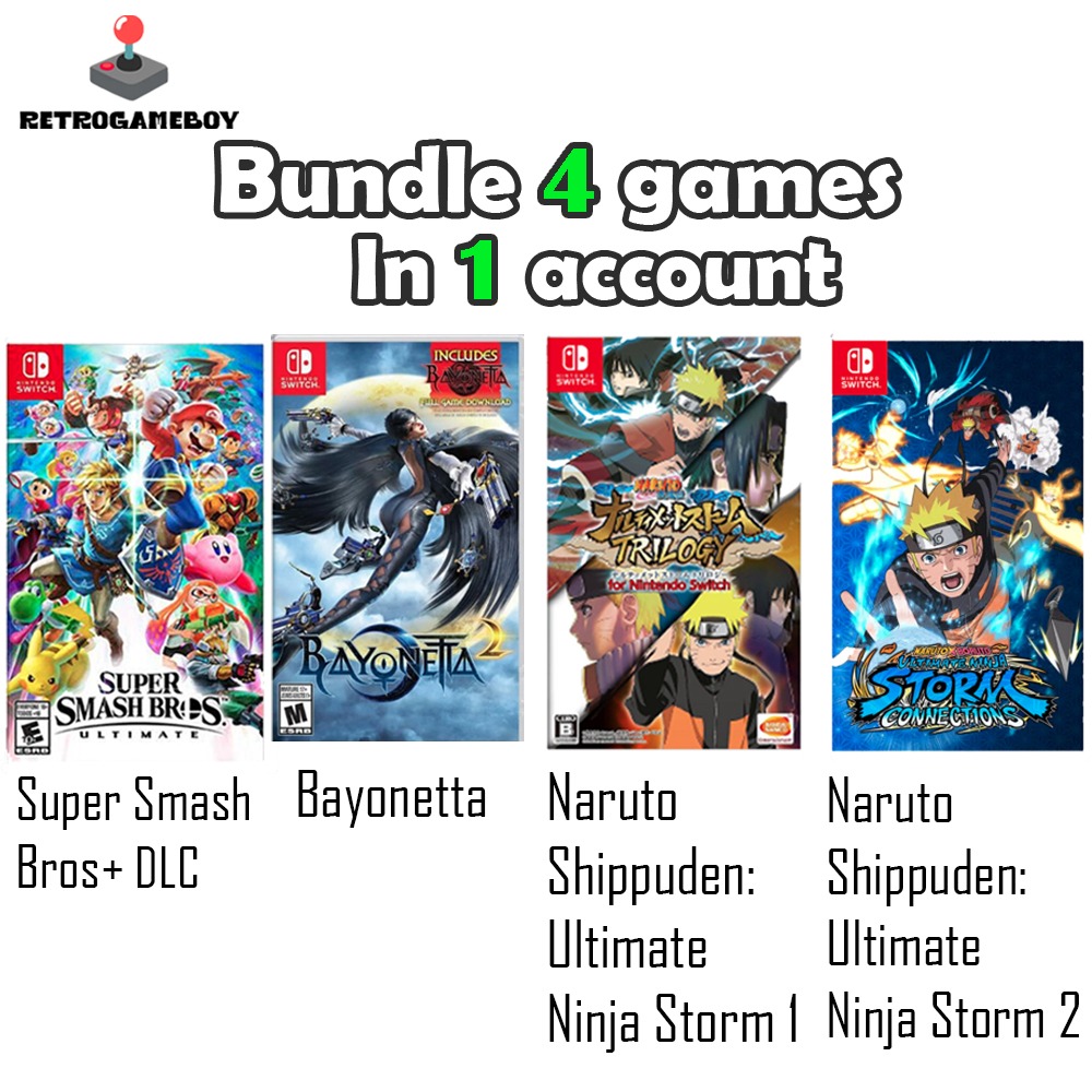 Nintendo Switch Game Digital Account | Bundle 4 Games In 1 Account ...