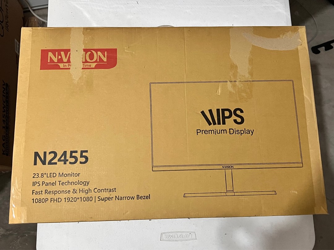 Nvision 24 inch IPS Monitor 100Hz Frameless Flat FHD Gaming Monitor ...