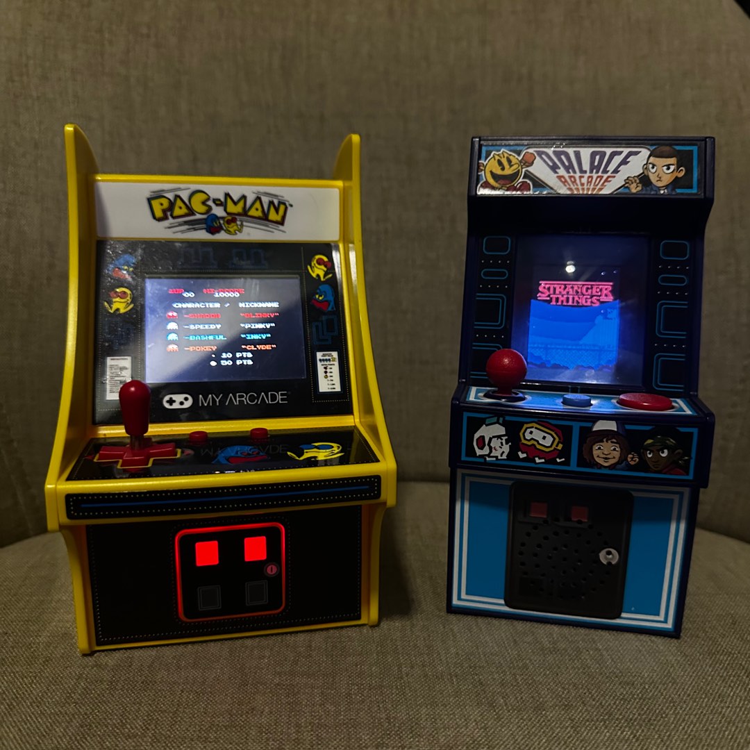 Official Pacman & Stranger Things Mini Arcade Game, Hobbies & Toys ...