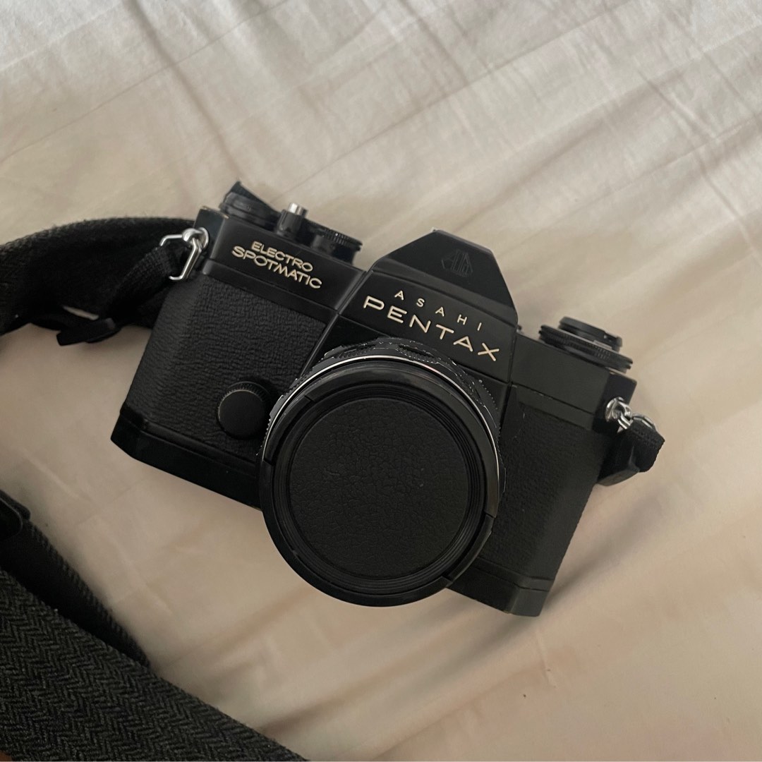 pentax electro spotmatic film camera with smc takumar 28mm f/3.5 lens ...
