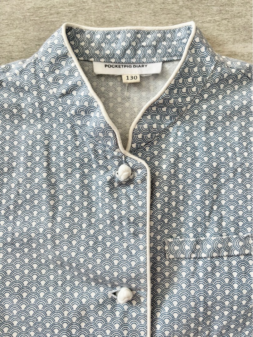 Pocketpig Diary Mandarin collar shirt, Babies & Kids, Babies & Kids ...