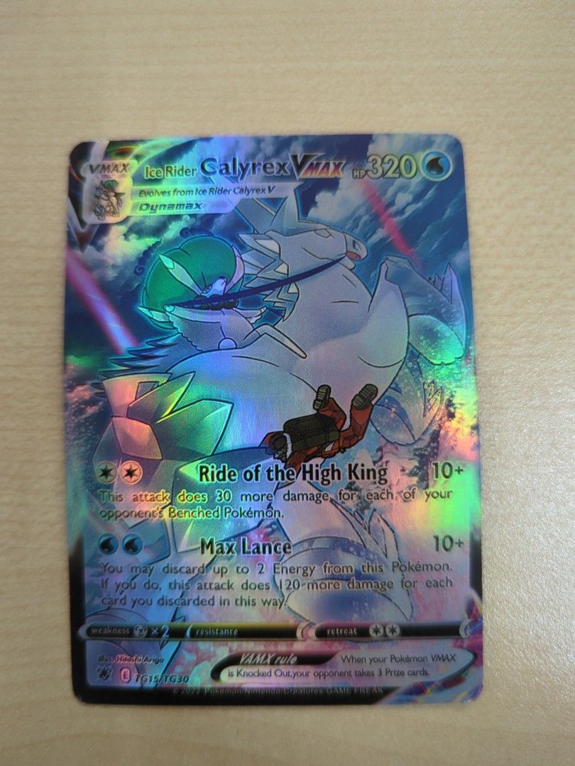 Pokemon Ice Rider Calyrex Vmax, Hobbies & Toys, Collectibles ...
