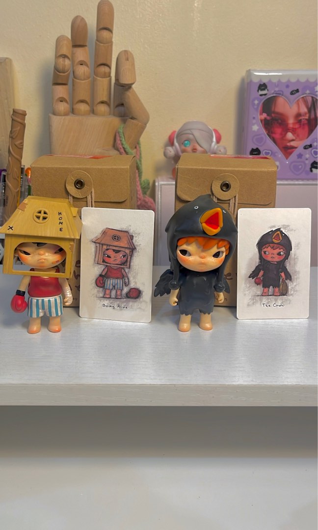 Popmart Hirono The Other One Series The Crow & Being Alive Figurine ...