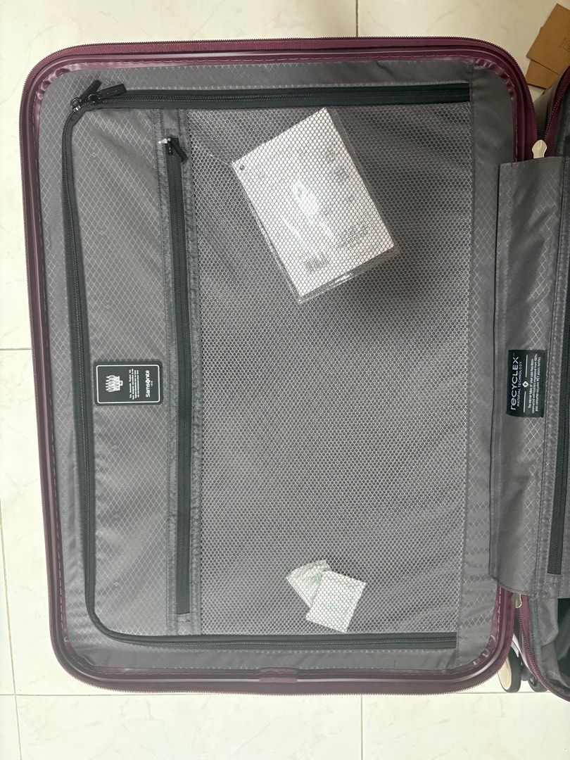 Samsonite Zeltus luggage glossy red wine Spinner 69/25 built in scale ...