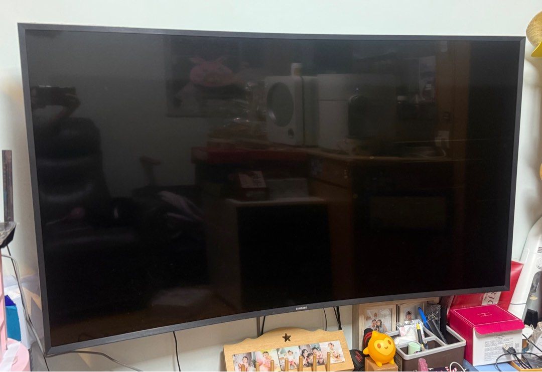 Samsung TV 55" UHD 4K Curved Smart TV UA55JU7800 (have scratches), 家庭電器 ...