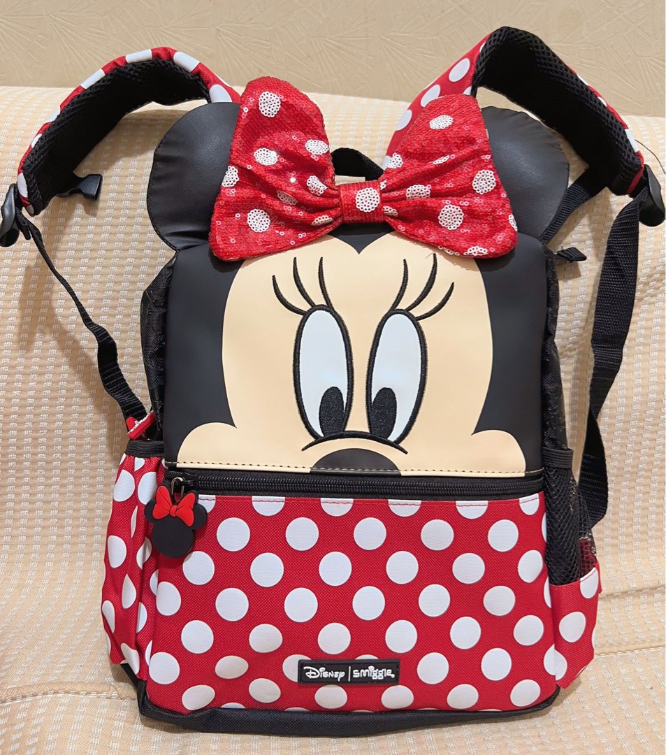 Smiggle Minnie Mouse Backpack with hood, Women's Fashion, Bags ...