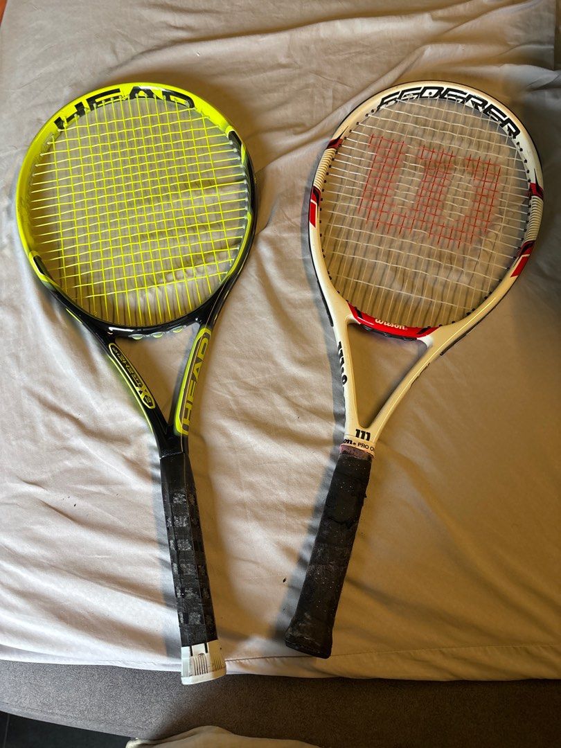 Tennis rackets (no grip), Sports Equipment, Sports & Games, Racket ...
