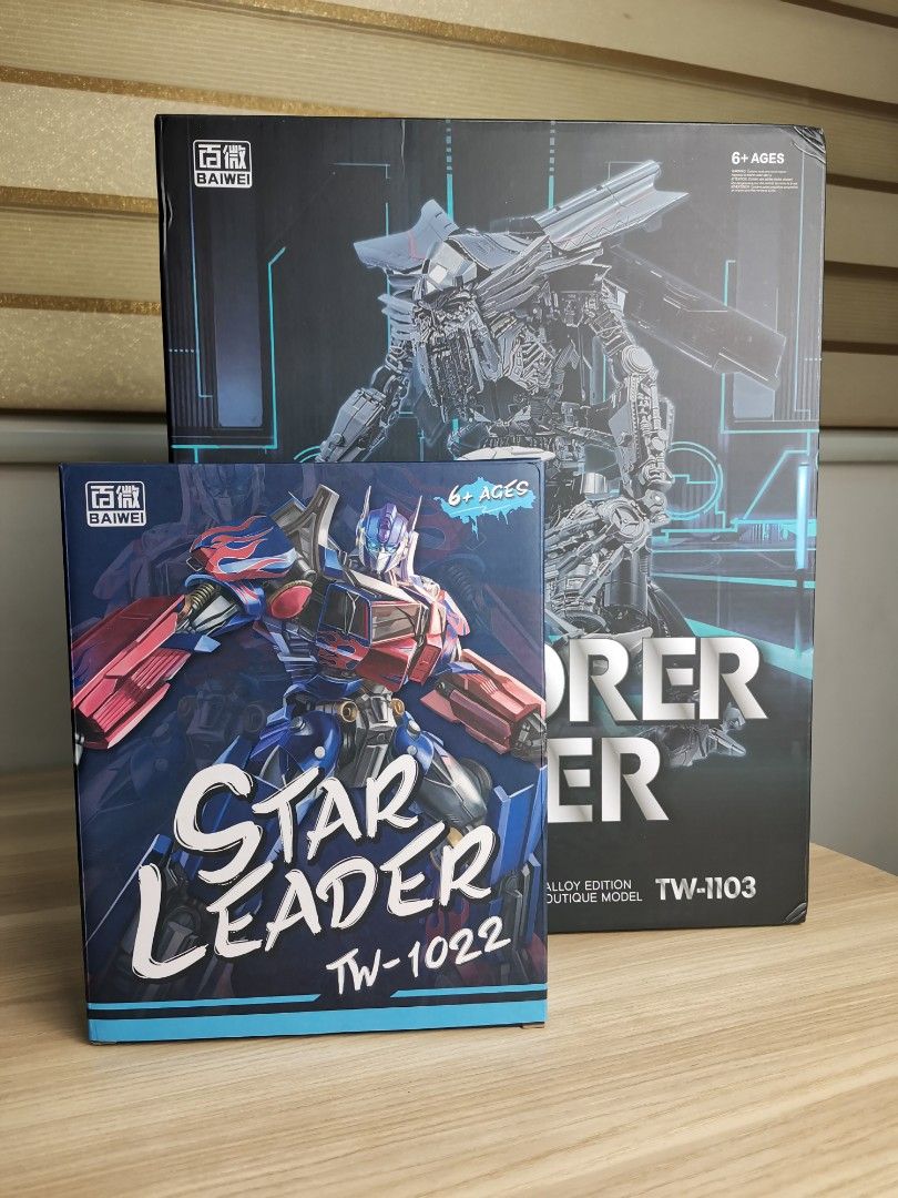 Transformers Baiwei Metallic Optimus Prime +Jetfire with ko dna upgrade ...