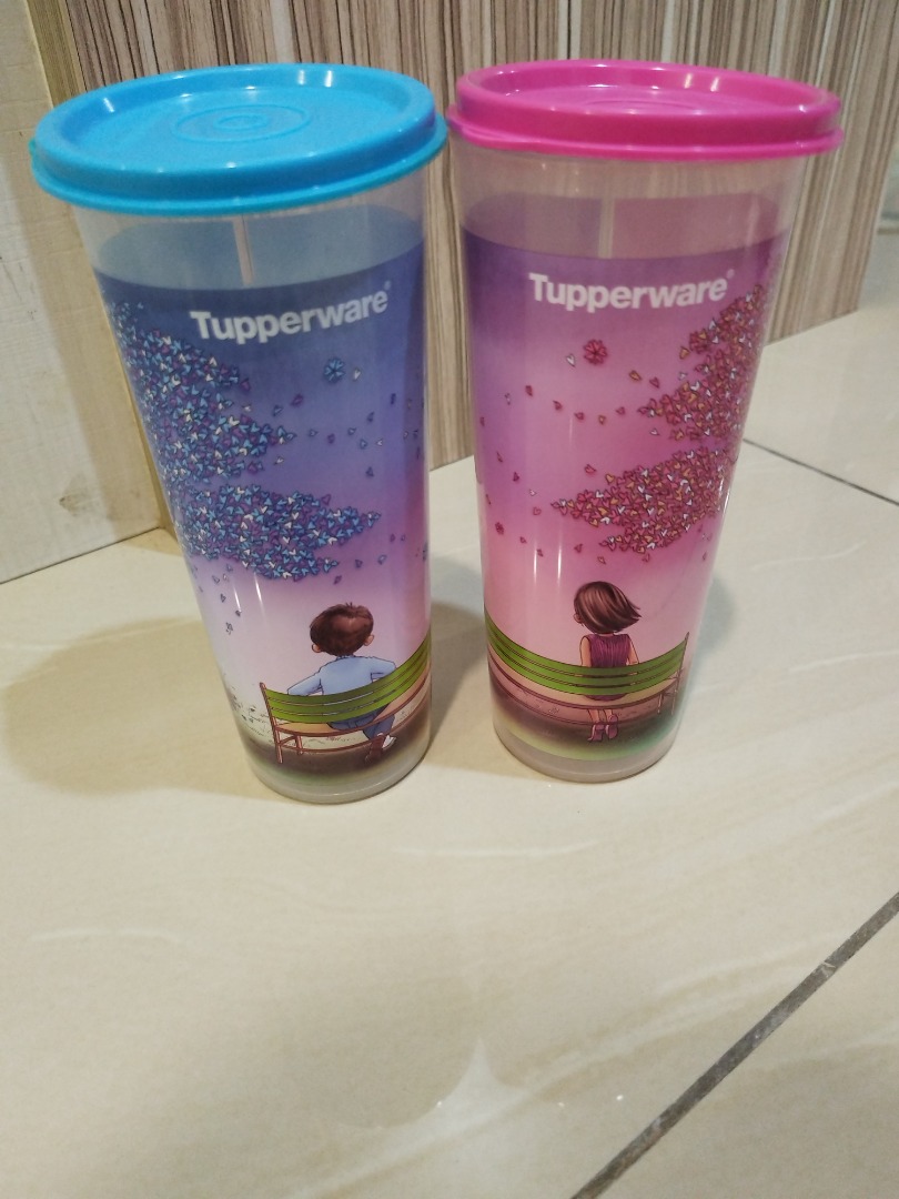 Tupperware Tumble 470ml Valentine collection, Furniture & Home Living ...