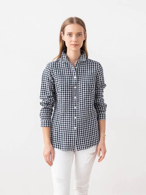 UNIQLO Gingham Top, Women's Fashion, Tops, Blouses on Carousell