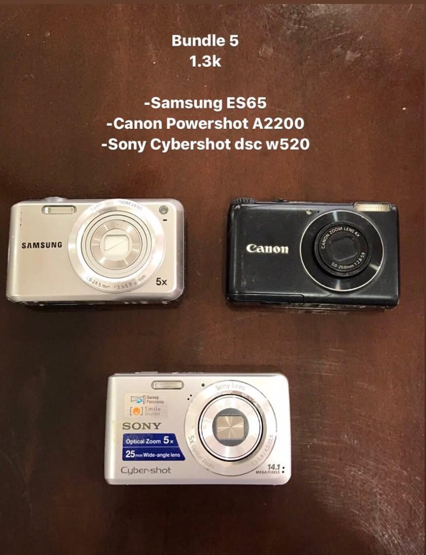 Untested Digicams Bundle 5, Photography, Cameras on Carousell