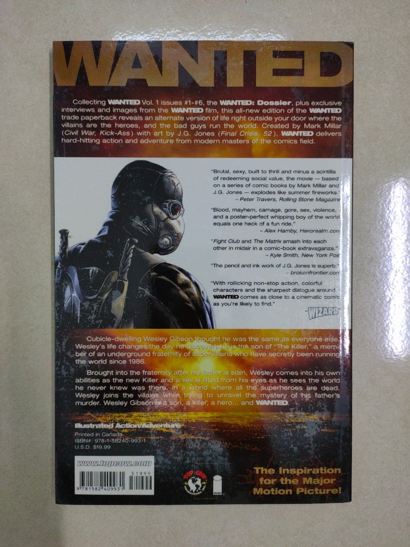 [Used] Wanted #1-6 by Mark Millar (Top Cow Comics / Action), Hobbies ...
