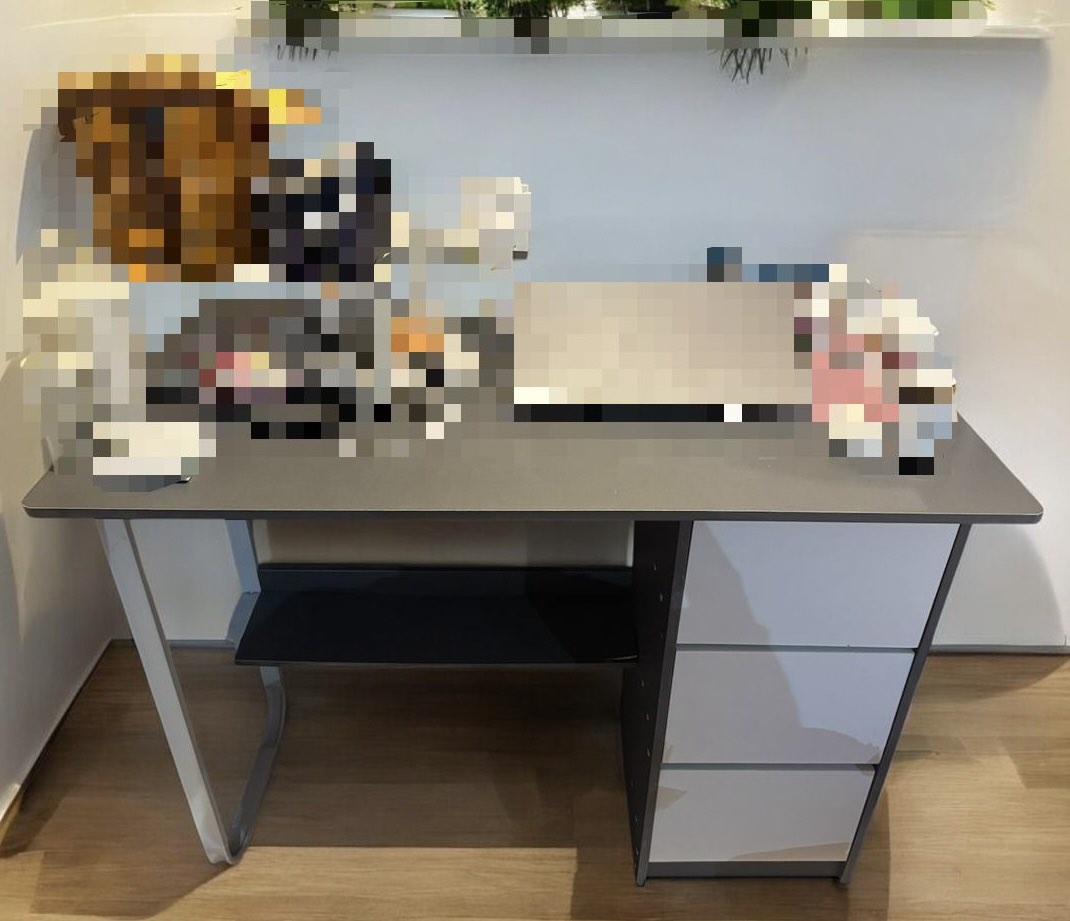 100CM Meja belajar Multifunction Computer Study Table With Drawer Wood ...