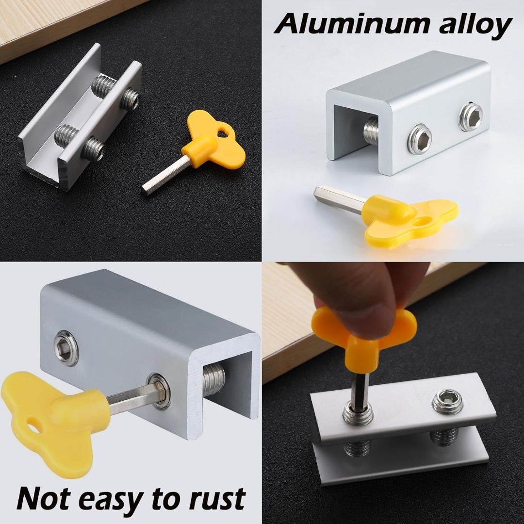 2X Sliding Door Locks with key, Sliding Door Lock, Sliding Bay Lock ...