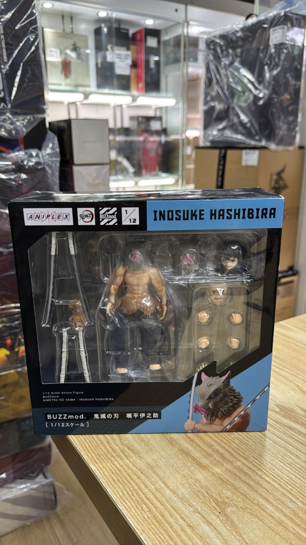 全新 Aniplex 1/12 BUZZmod Inosuke Hashibira Demon Slayer 鬼滅之刃 嘴平伊之助 豬頭 ...