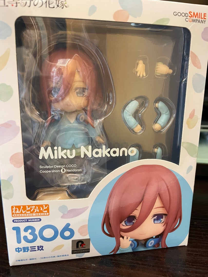 五等分花嫁 Mike Nakano 中野三玖黏土人, 興趣及遊戲, 玩具 & 遊戲類 - Carousell