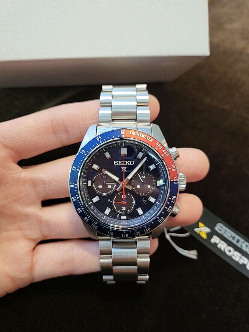 精工 SEIKO PROSPEX SPEEDTIMER CHRONOGRAPH SOLAR 太陽能 SSC913P1 100M 防水 紅藍圈 ...