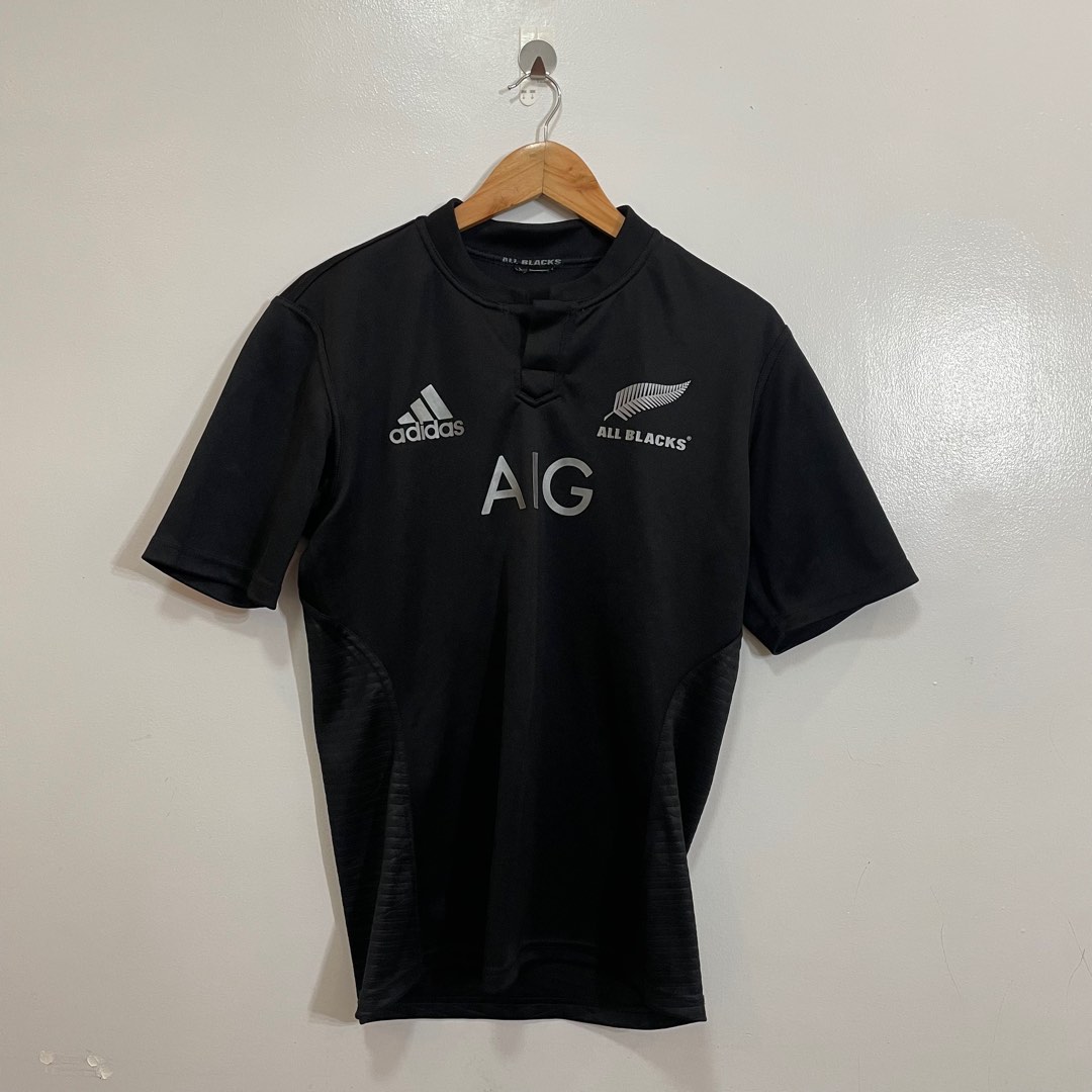 Adidas All Black Rugby Training Jersey, Men's Fashion, Activewear on ...