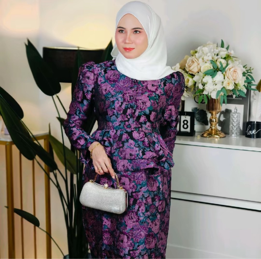Ainahariz, leeyanarahman, baju kurung, moden, raya 2025, plus size ...