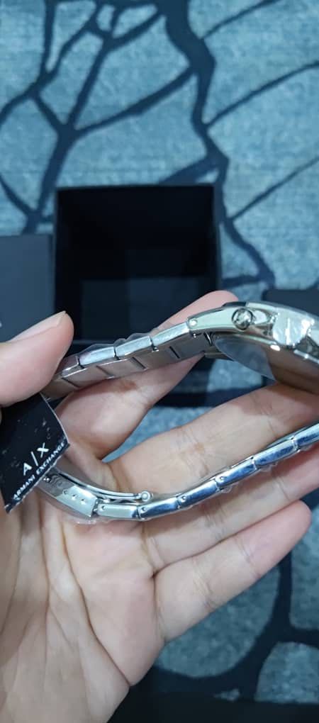 Armani Exchange AX2600 Men's Chronograph Quartz Black Dial Silver Stainless Steel Strap Watch ...