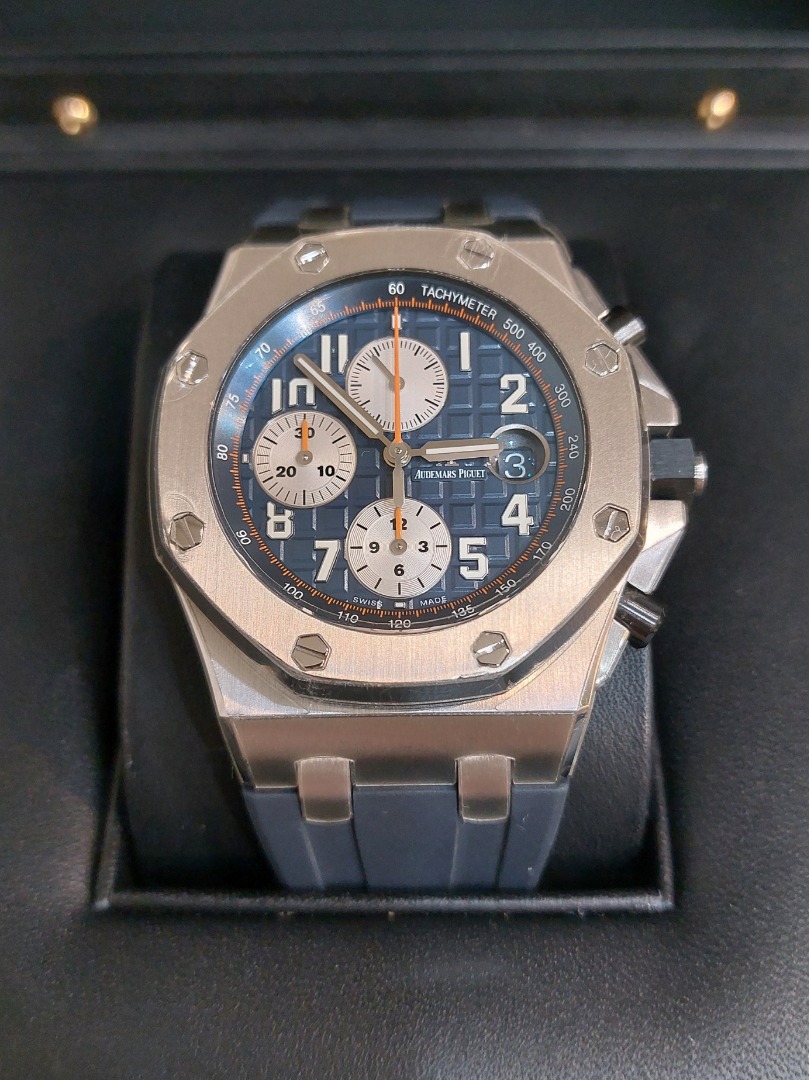 Audemars Piguet Royal Oak Offshore Navy Blue 26470ST Full Set 2014 ...