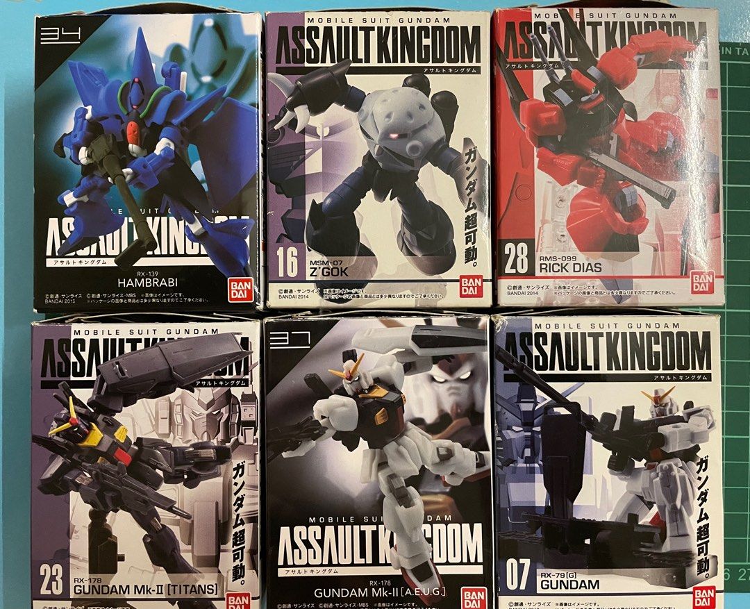 Set Of Bandai Assault Kingdom Gundam Mobile Suit 8cm Candy Toys Figure ...