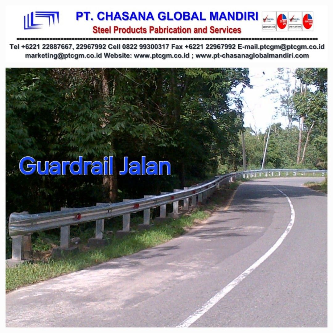 Besi Guardrail Pagar Pengaman Jalan type B Sni Aashto tebal 4,5mm ...