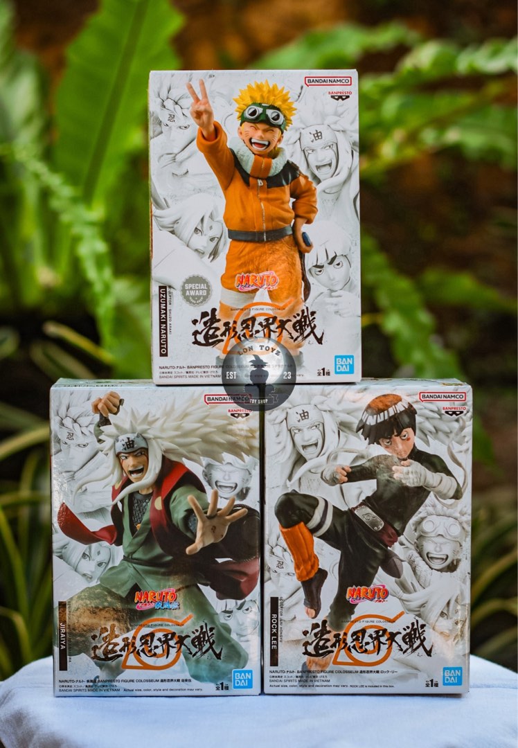 BFC Naruto, Jiraiya & Rock Lee, Hobbies & Toys, Toys & Games on Carousell