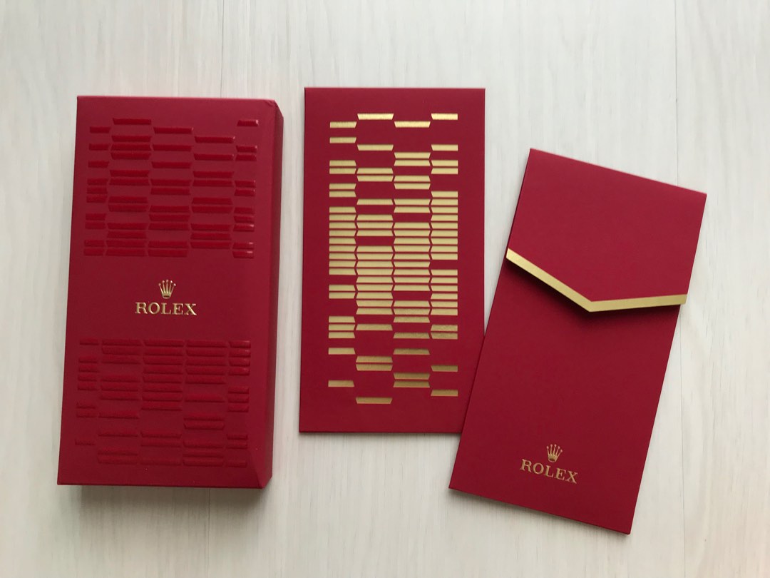 Box+10pcs Rolex 2023 exclusive velvety red packet / ang pow pao ...