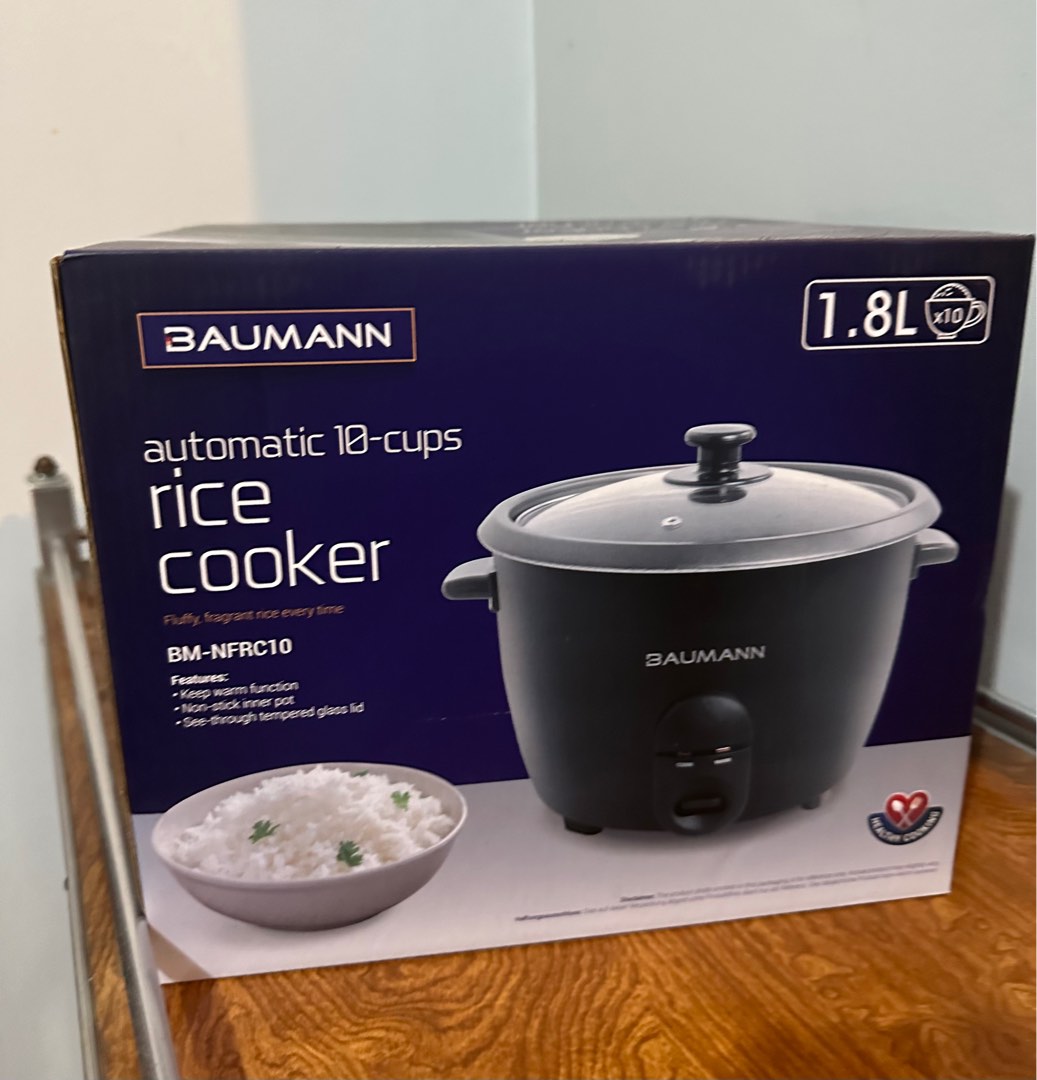 BRAND NEW RICE COOKER BAUMANN 1.8L 10 cups, TV & Home Appliances ...