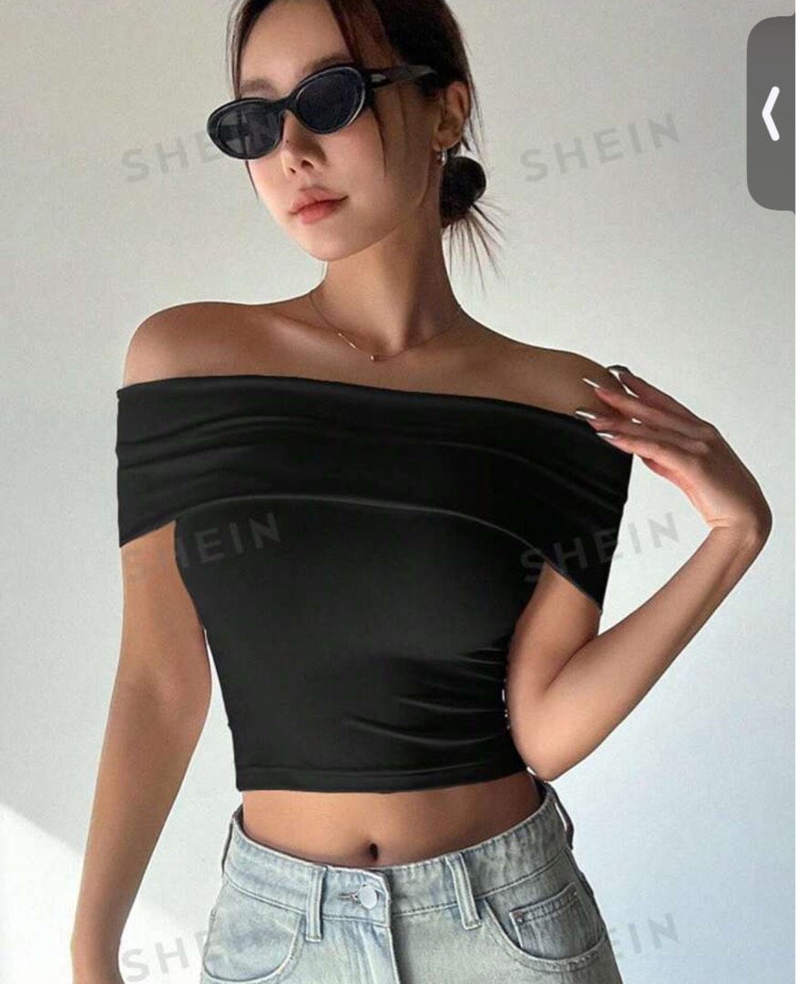 DAZY Off Shoulder Top, Women's Fashion, Tops, Shirts on Carousell