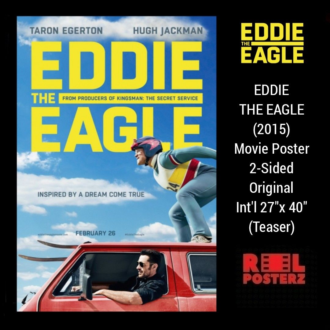 EDDIE THE EAGLE (2015) Movie Poster 2-Sided Original International 27"x ...