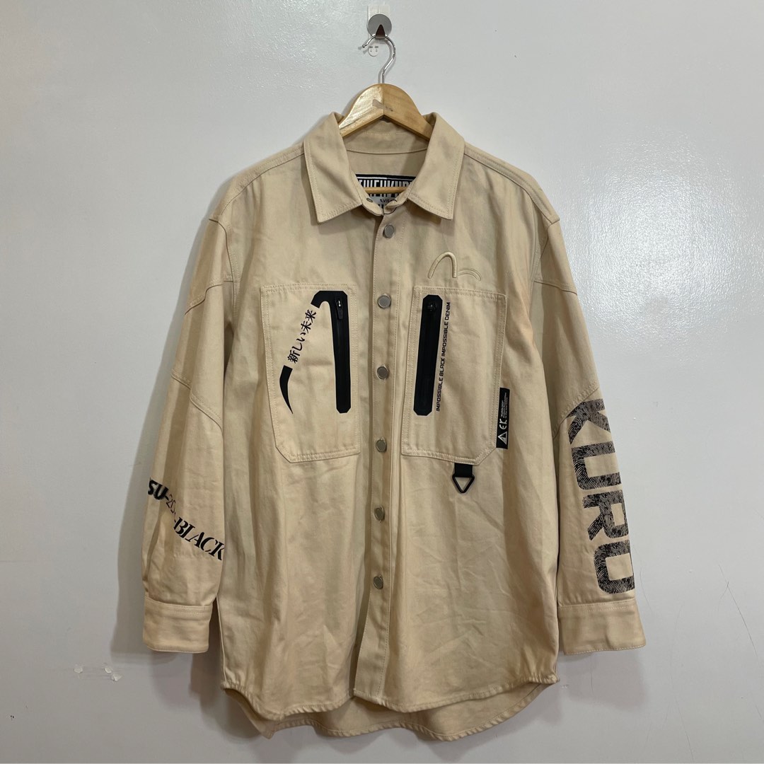 Evisukuro Light Tan Multi Pocket Jacket for Big Boys, Men's Fashion ...