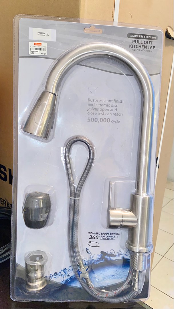[Brand New] CABANA Pull Out Kitchen Tap Stainless Still 304, TV & Home ...